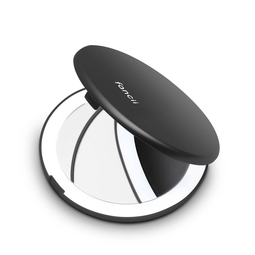 Fancii Mini Lumi LED 10X Magnification Compact Mirror - Black – Irv's ...