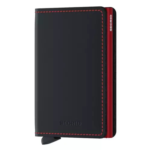 Secrid Original Slim Wallet Matte - Black/Red – Irv's Luggage
