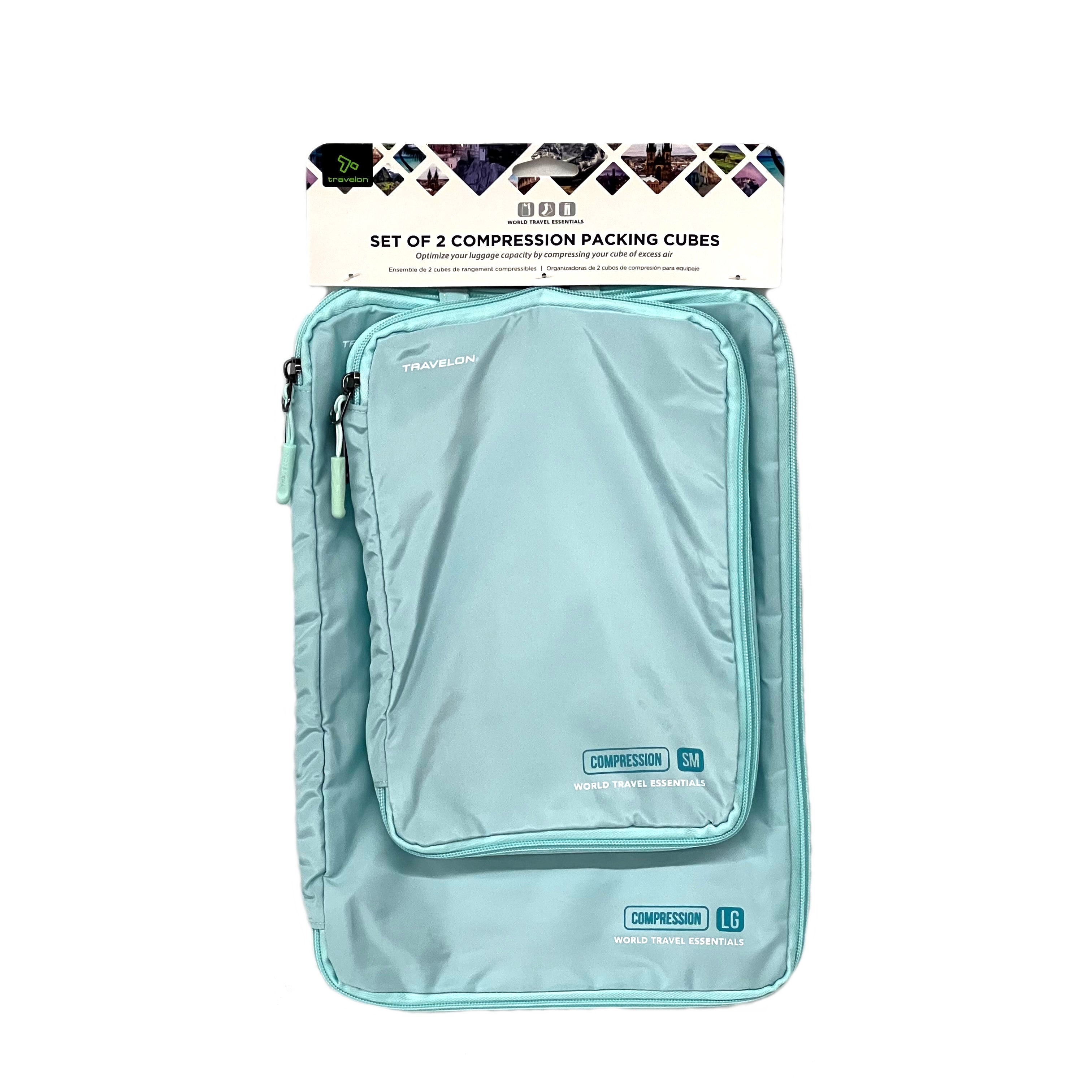 Travelon Set of 2 Compression Packing Cubes - Mint – Irv's Luggage
