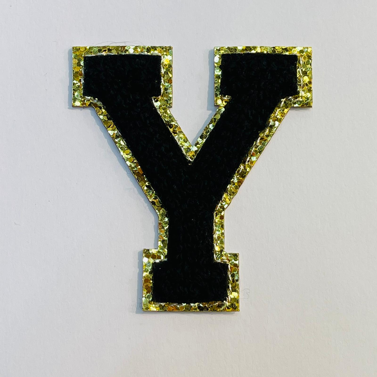 Varsity Letter Patch Y - Black – Irv's Luggage