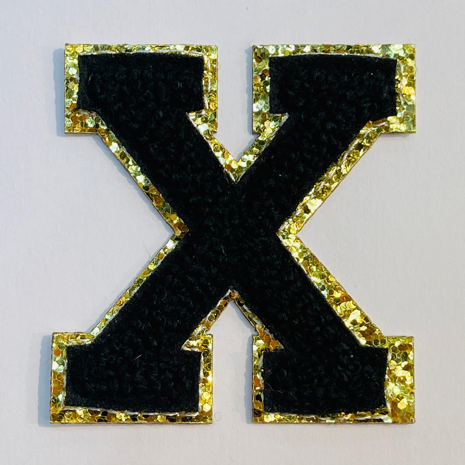 Varsity Letter Patch X - Black – Irv's Luggage
