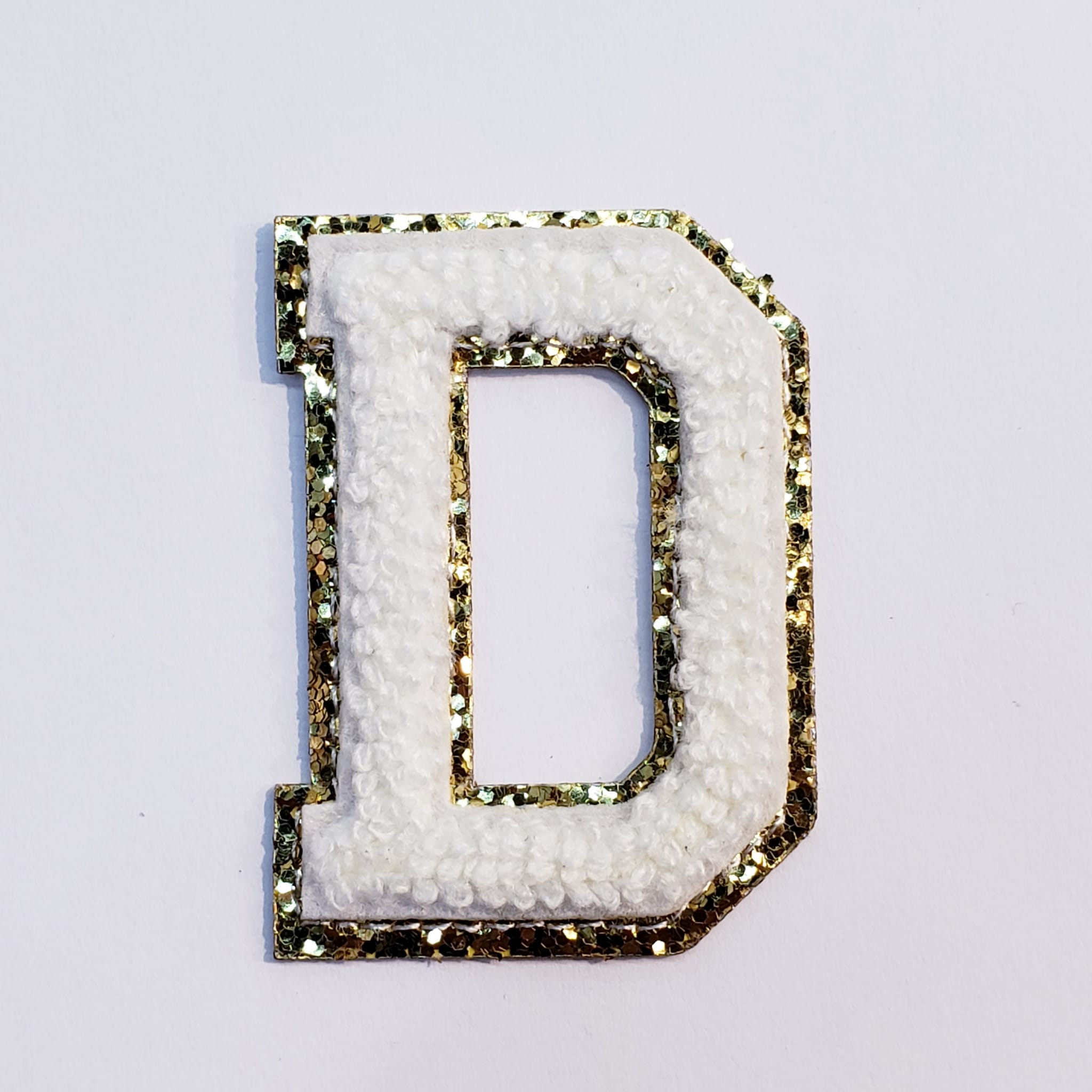 Varsity Letter Patch D - White – Irv's Luggage