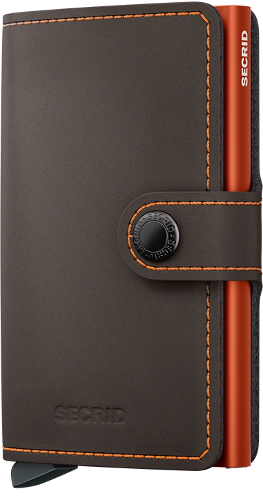Secrid Mini Wallet Matte - Truffle & Orange – Irv's Luggage