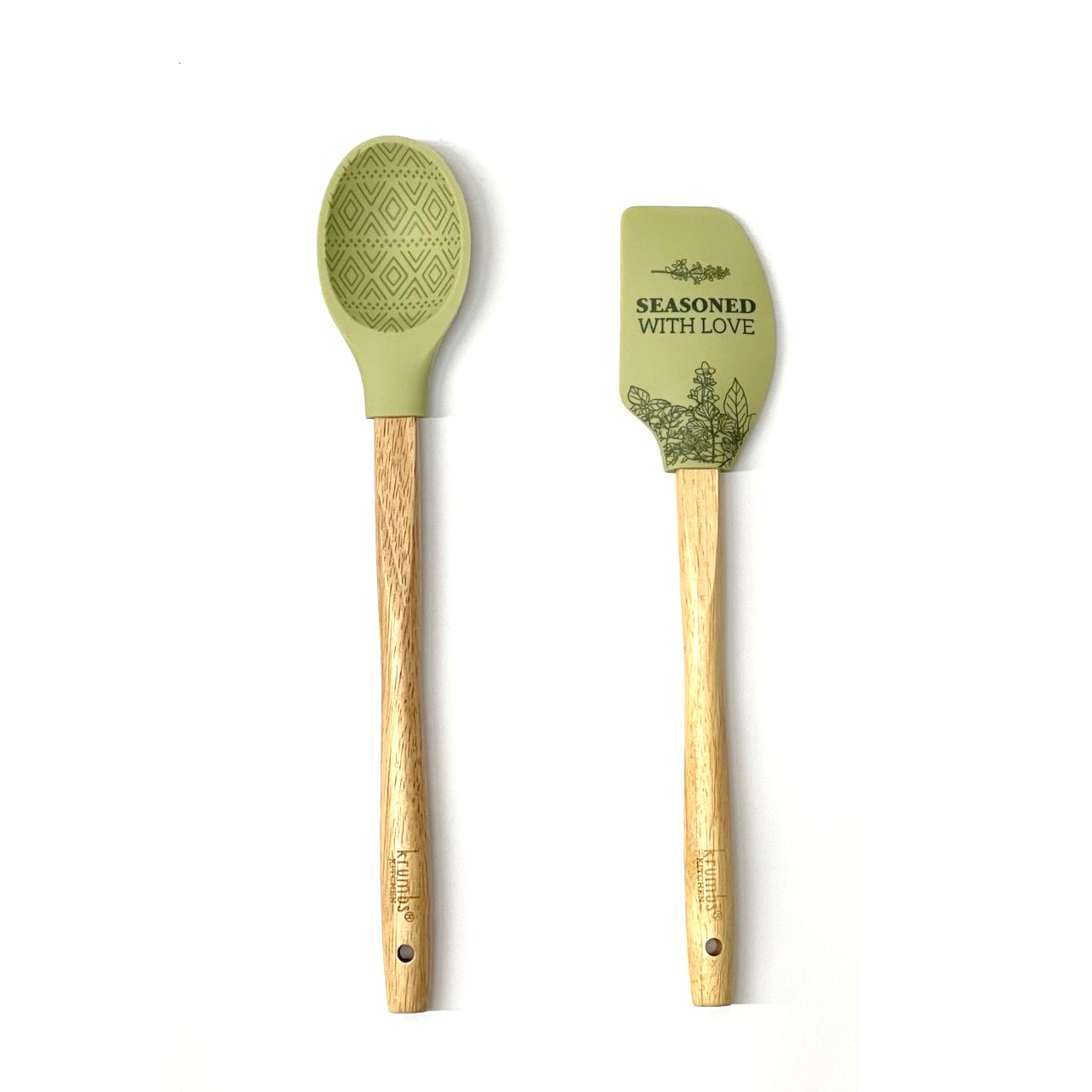 Krumbs Kitchen Farmhouse 2-Piece Spatula/Spoon Set - Seasoned With Lov ...