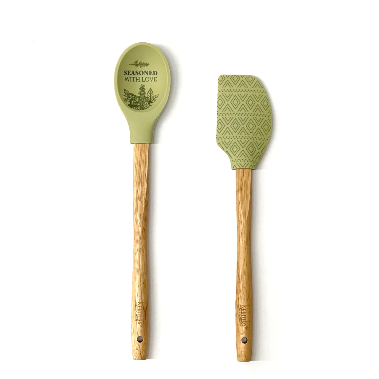 Krumbs Kitchen Farmhouse 2-Piece Spatula/Spoon Set - Seasoned With Lov ...