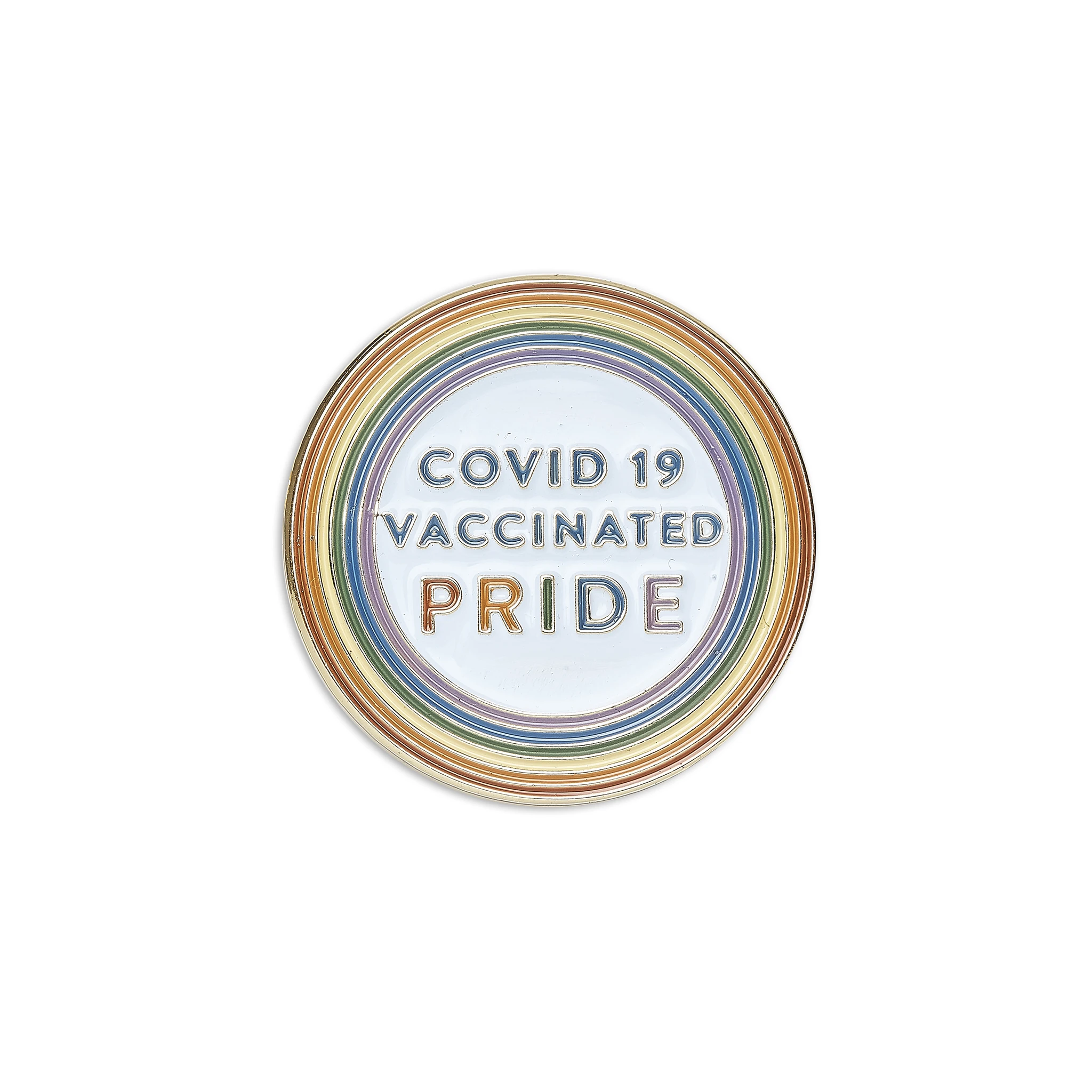 “PRIDE” Lapel Pin – Covid Vaccine Pin Project – Irv's Luggage